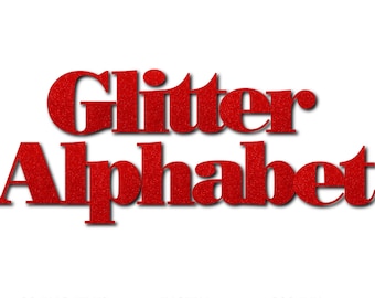 RED Sparkle Glitter Alphabet Clip Art Instant Digital - Etsy