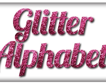 Pink glitter letter | Etsy