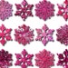 Pink Bokeh & Glitter Snowflakes Clip Art (set of 12 Digital PNG ...