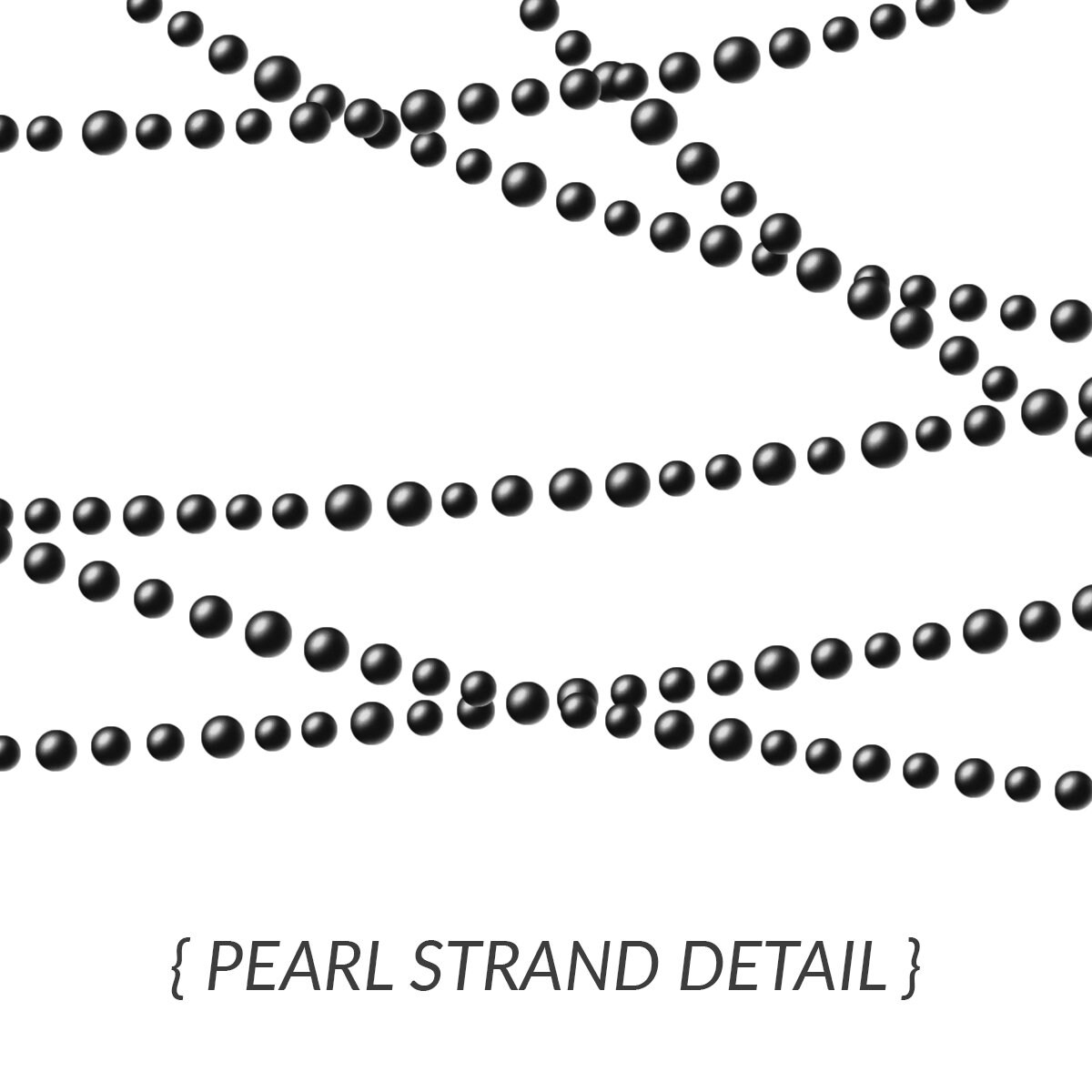 Black Pearl Strand Overlays & Sparkle Starburst Highlights - Etsy