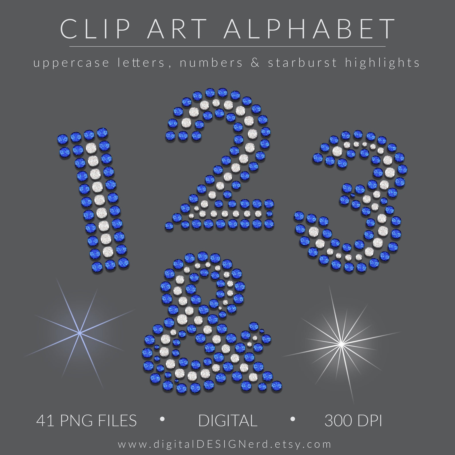 Blue Sapphire & Diamond Gemstone Alphabet Bling Letters - Etsy