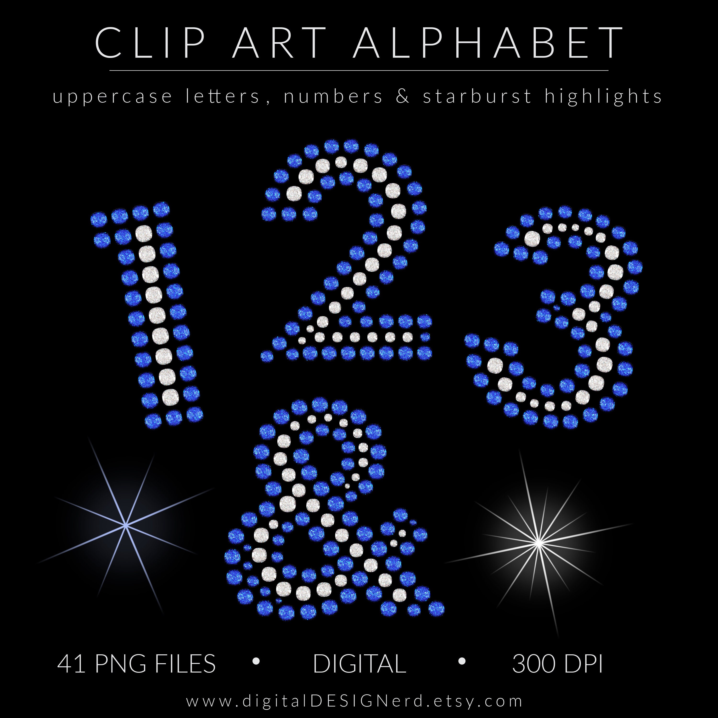 Blue Sapphire & Diamond Gemstone Alphabet Bling Letters - Etsy New Zealand