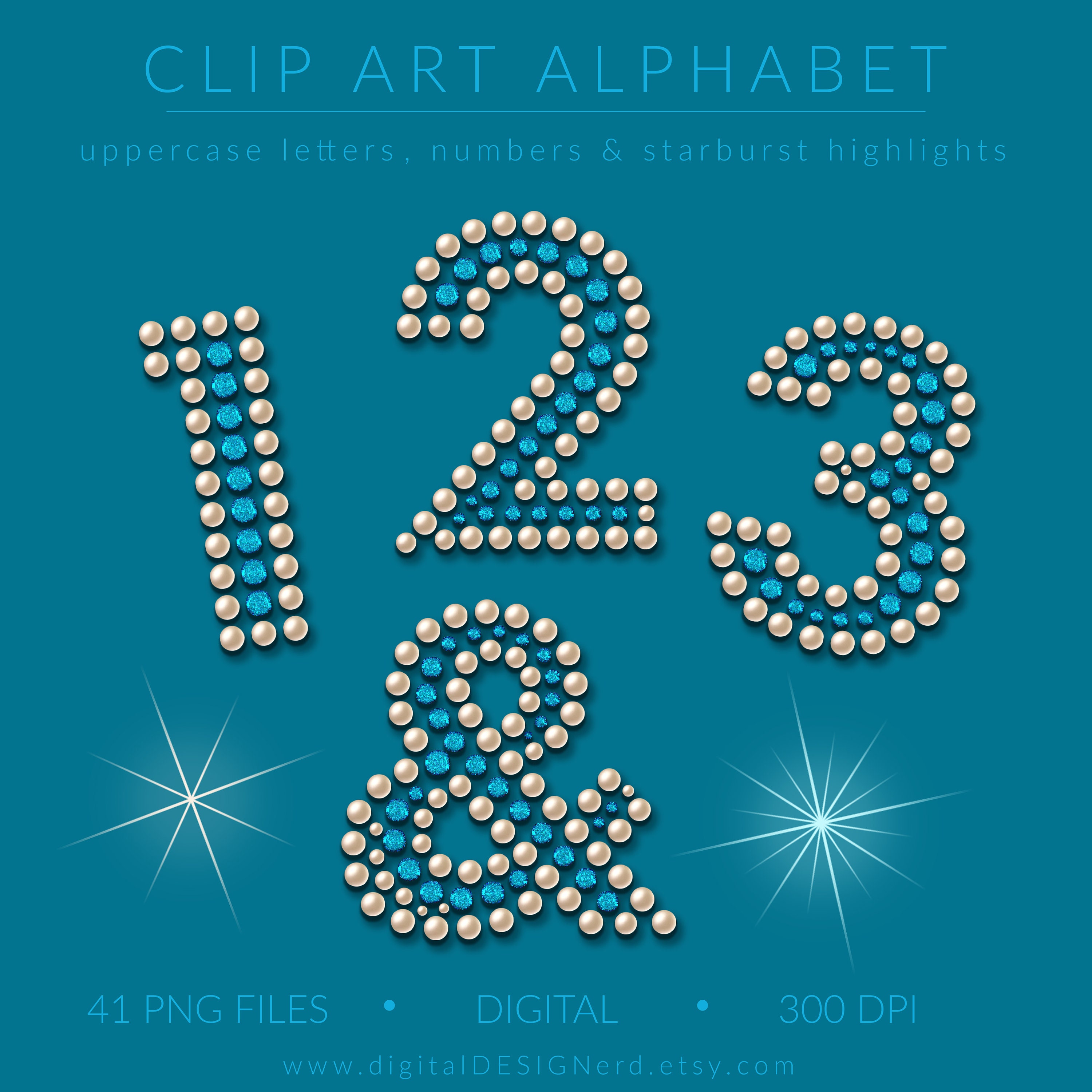 Ivory Pearl & Blue Topaz Gemstone Alphabet Bling Gem Letters | Etsy