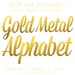 Gold Foil Alphabet Clip Art: Metallic Letters, Numbers (PNG Files) - Etsy