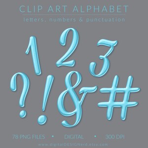 Clip Art Metallic Sparkle Gel Alphabet | Light Blue Glitter Letters ...