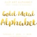 Bright Gold Foil Alphabet | Clip Art Letters, Numbers & Punctuation ...