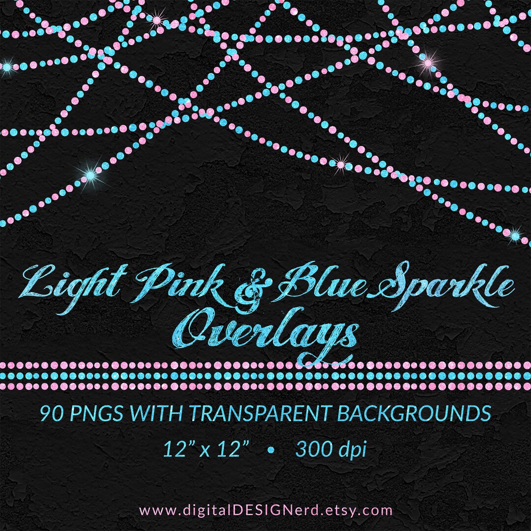 Glitter Metallic Overlays & Borders Light Pink and Blue Sparkle Sequin ...