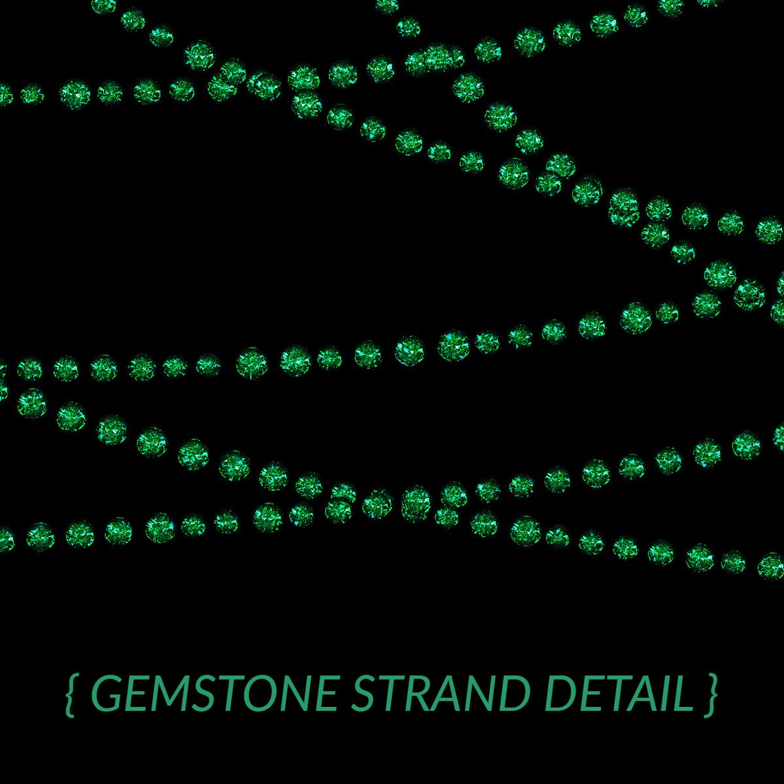 Emerald Gemstone Strand Overlays & Sparkle Starburst | Etsy