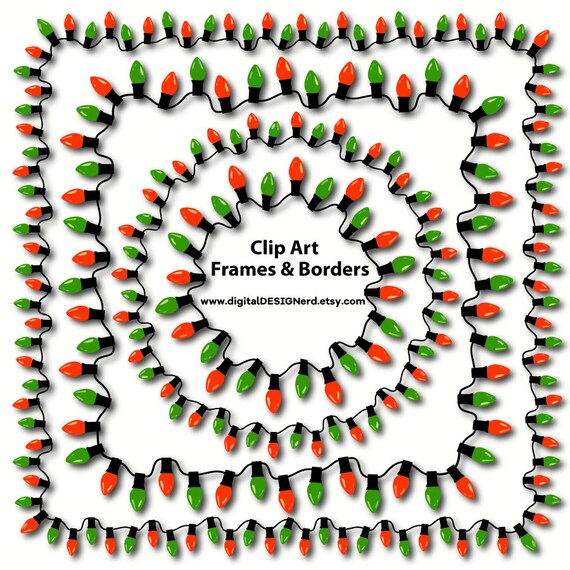 String Of Christmas Lights Border