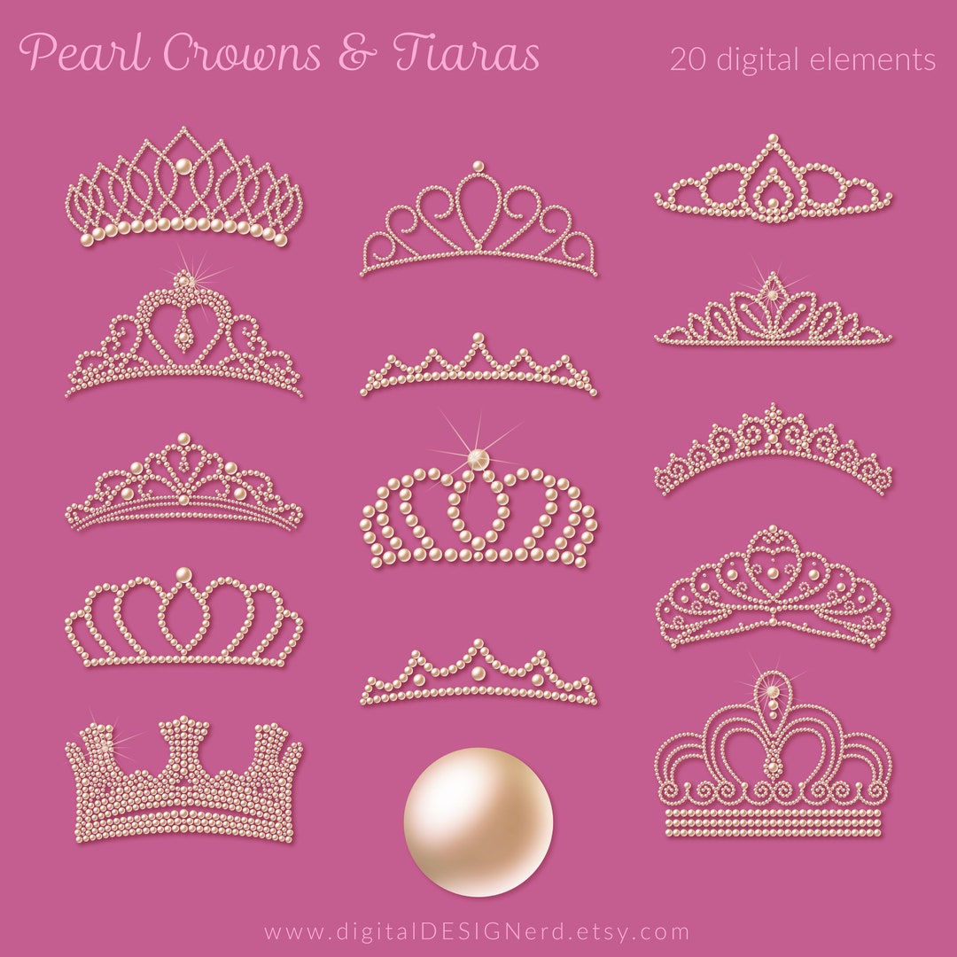 Champagne Gold Pearl Crowns & Tiaras Clip Art: Princess Jewelry (PNG ...
