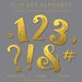 Bright Gold Foil Alphabet | Clip Art Letters, Numbers & Punctuation ...