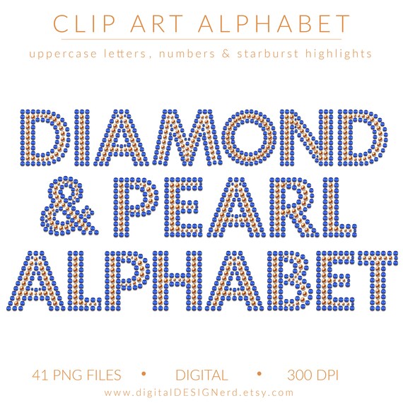 41 PNG Digital Clip Art Scrapbook Elements Rose Gold Pearl & Blue Topaz ...
