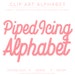 Strawberry Pink Piped Icing Digital Alphabet W Sprinkle Overlays | 532 ...