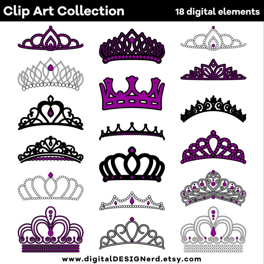 Purple Princess Tiara Clip Art