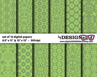 Retro Digital Paper: retro Elegant Retro Scrapbook Digital Paper in ...