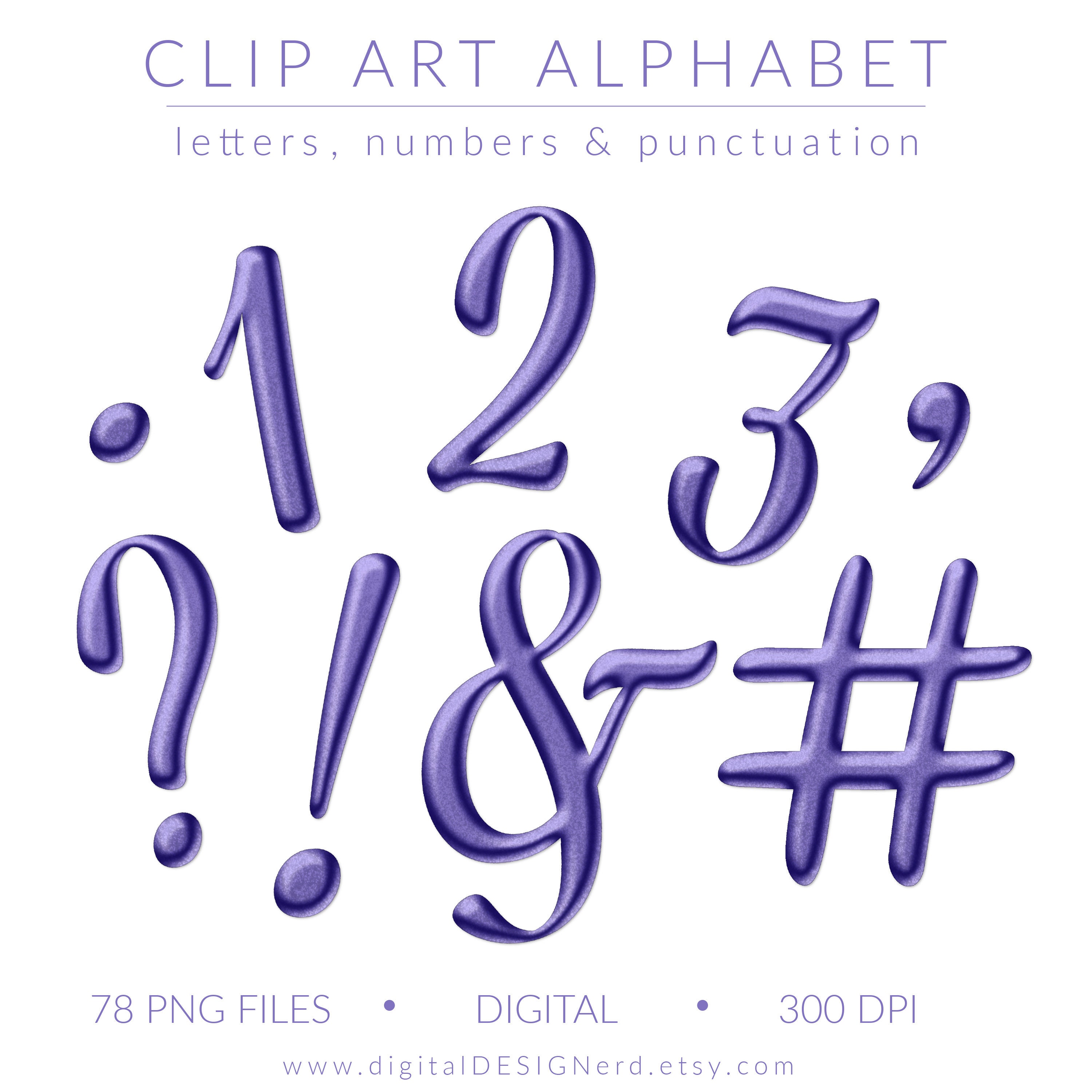 Indigo Glitter Alphabet Clip Art: Metallic Sparkle Letters (digital ...