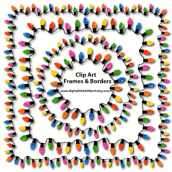 Christmas Light Borders Clip Art