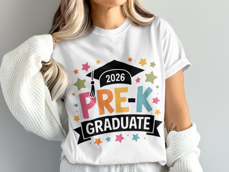 Pre-k Graduate 2026 Sublimation PNG – Colorful Preschool Graduation ...