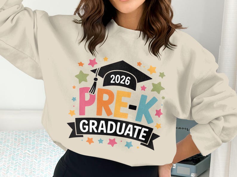 Pre-k Graduate 2026 Sublimation PNG – Colorful Preschool Graduation ...