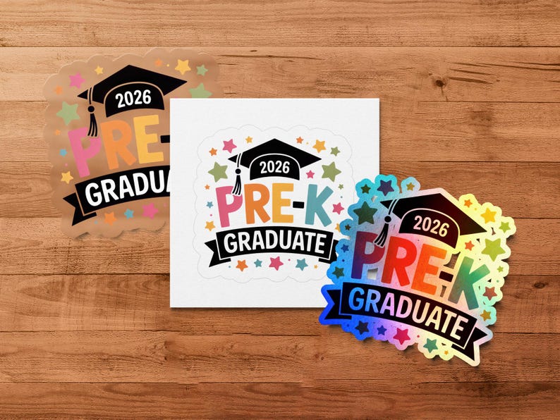 Pre-k Graduate 2026 Sublimation PNG – Colorful Preschool Graduation ...