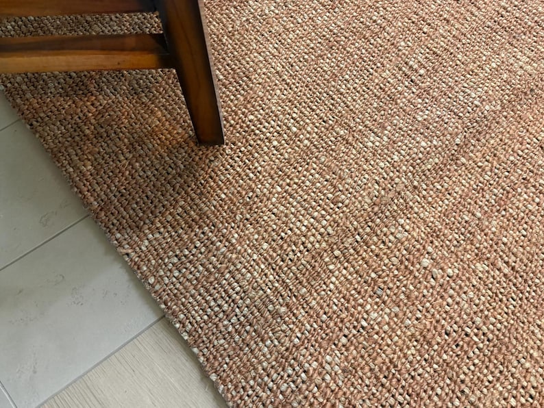 Handwoven Jute Rug Natural Fiber Boho Minimalist Area Carpet - Etsy