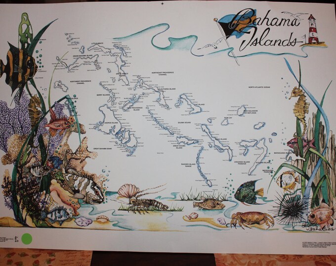 Watercolor Map of Bahamas by Elyse Wasile, Print - Etsy