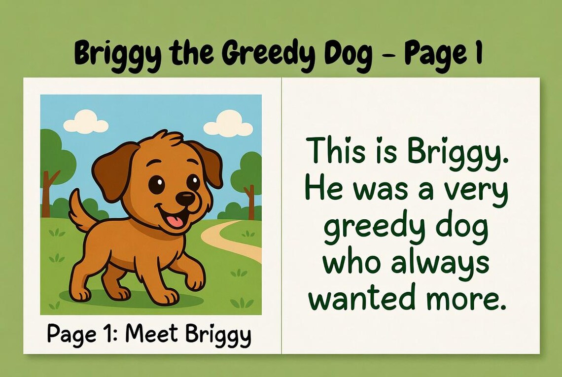The Greedy Dog Children's Picture Book | Moral Fable for Kids (digital ...