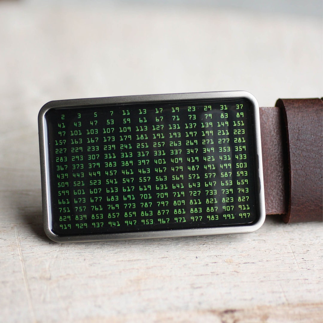 Math Belt Buckle Prime Numbers Belt Buckle Science Belt Buckle Geek ...