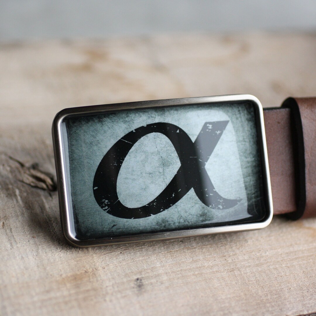 Alpha Belt Buckle, Men's Belt Buckle, Masculine Belt Buckle, Science ...