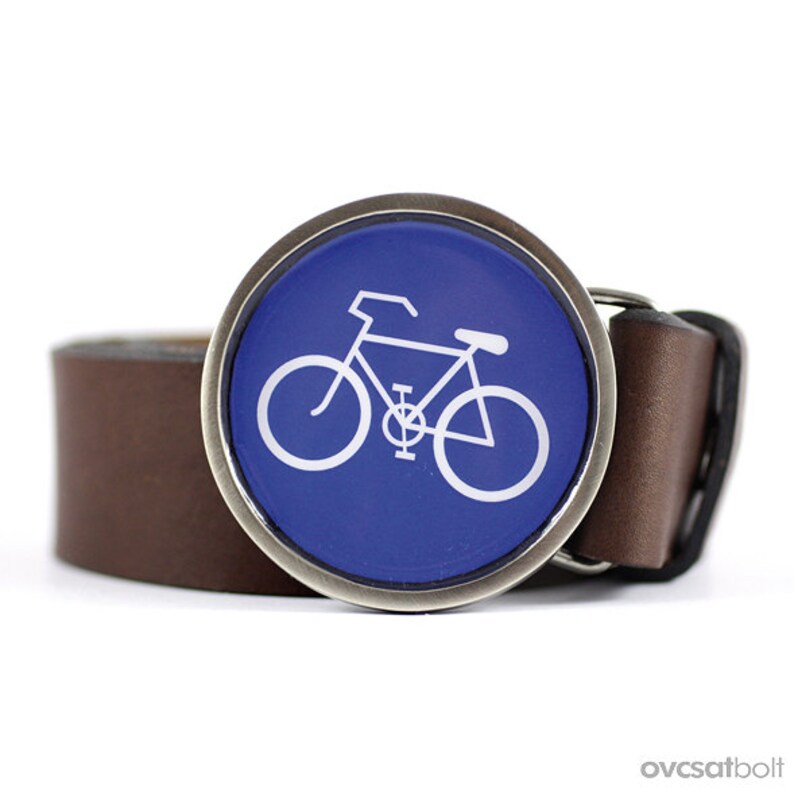 Bicycle Belt Buckle Bike belt buckle Blue belt buckle Sport | Etsy