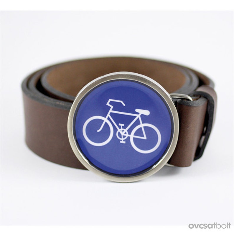 Bicycle Belt Buckle Bike belt buckle Blue belt buckle Sport | Etsy