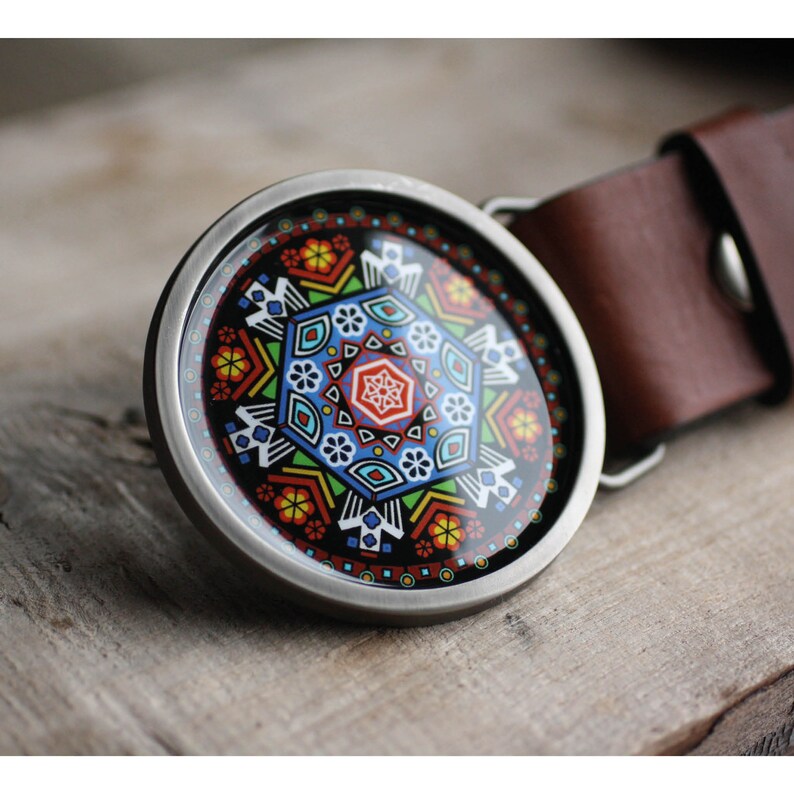 Mandala Belt Buckle, Art Blet Buckle - Etsy