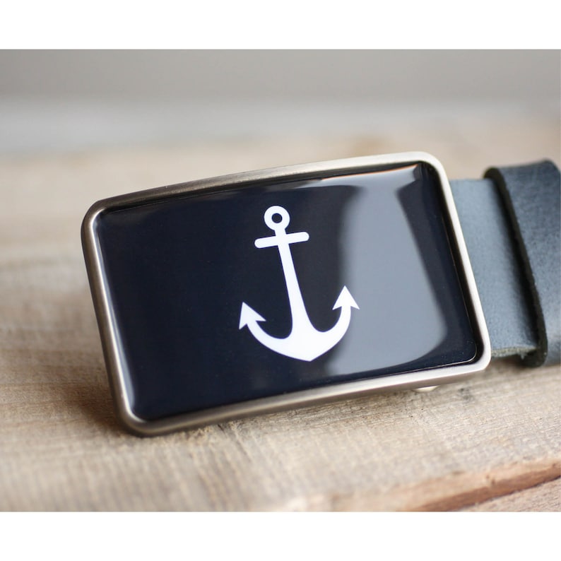 Anchor Belt Buckle, Nautical Belt Buckle, Navy Blue Belt Buckle, Sailor ...