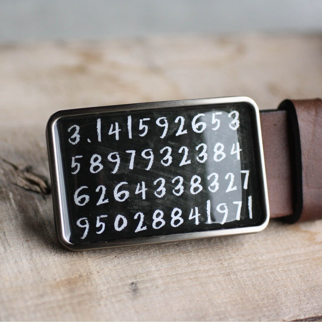 Pi Digits Belt Buckle, Math Belt Buckle, Science Belt Buckle, Geek ...