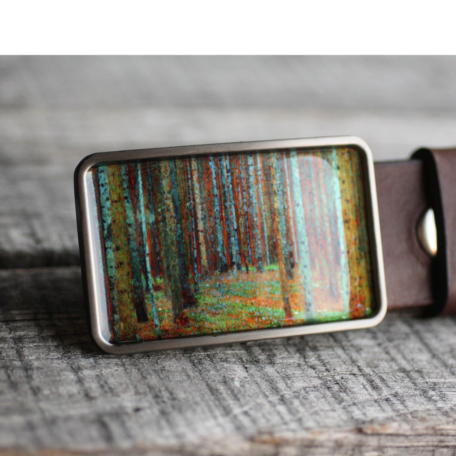 Tree Belt Buckle, Womens Belt Buckle, Klimt Belt Buckle, Pine Forest ...