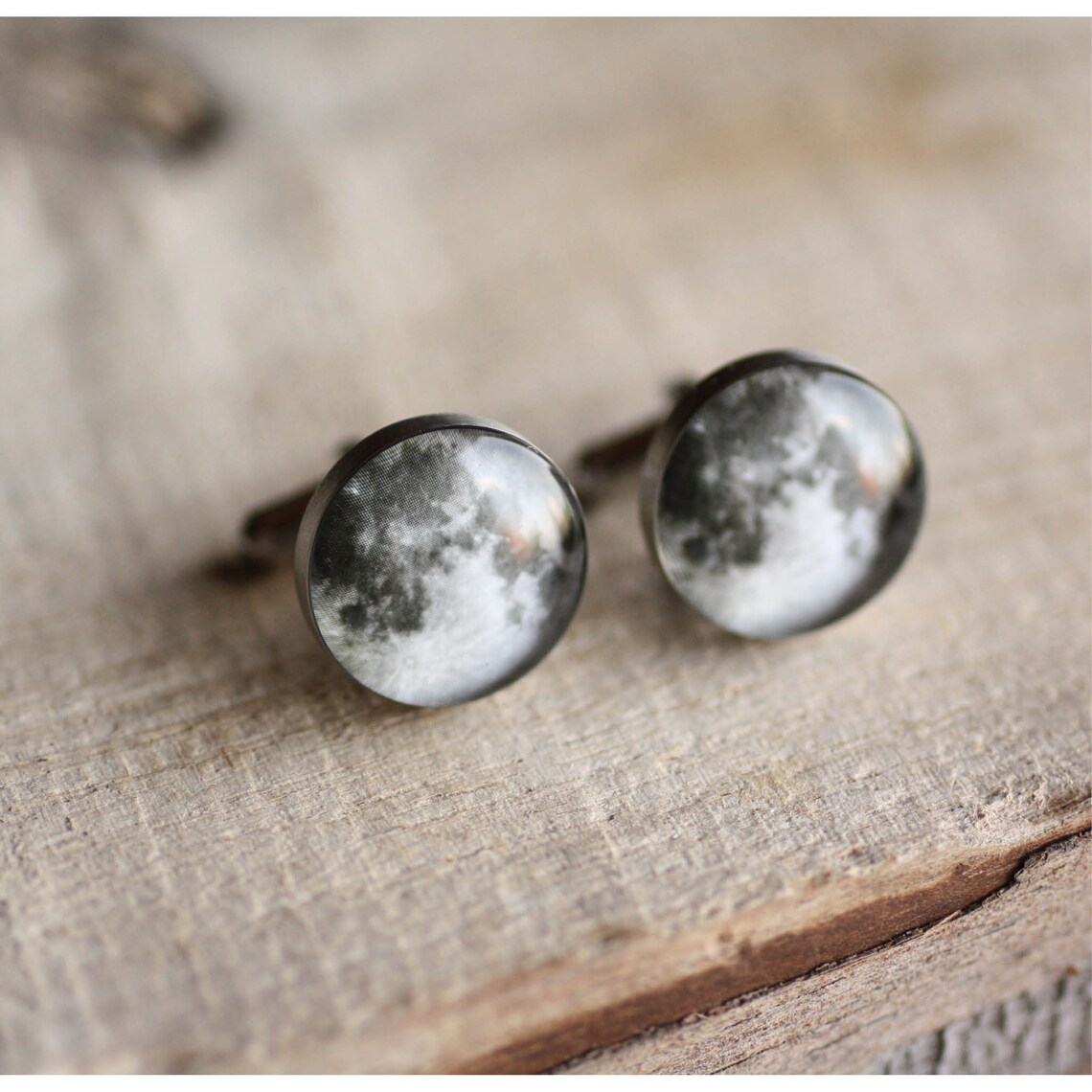 Moon Cufflinks Mens Cufflinks Surgical Steel Cuff Link Space - Etsy