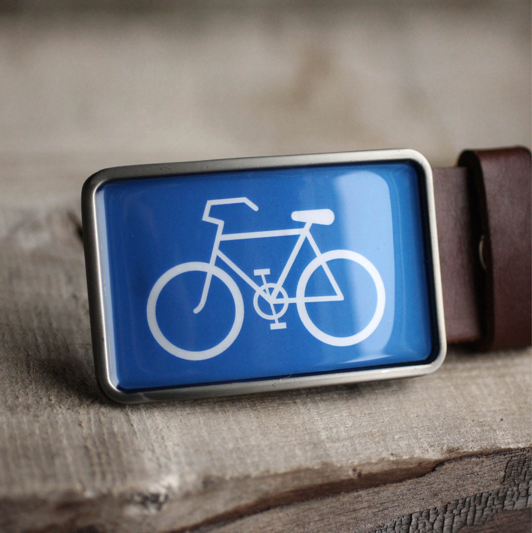Bicycle Belt Buckle, Sport Belt Buckle, Blue Belt Buckle, Biker Gift ...
