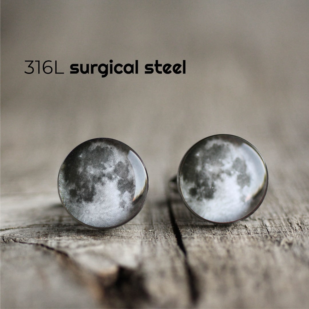 Moon Cufflinks Mens Cufflinks Surgical Steel Cuff Link Space Cufflinks ...