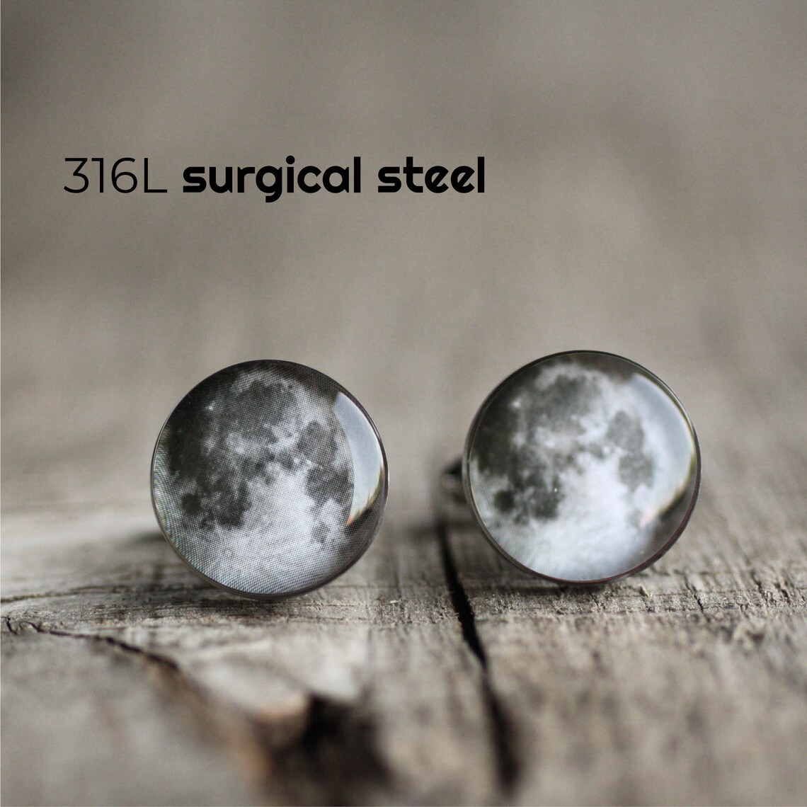 Moon Cufflinks Mens Cufflinks Surgical Steel Cuff Link Space - Etsy