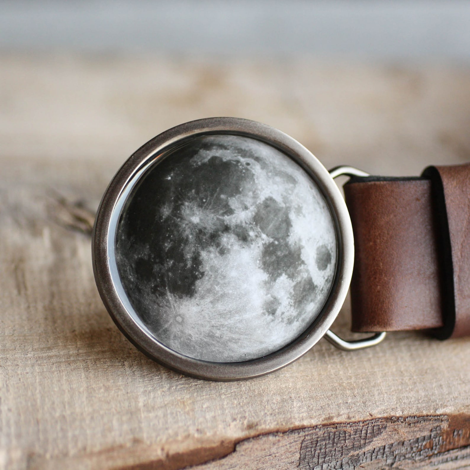 Full Moon Circle Belt Buckle Moon Gift for Him for Her Space - Etsy