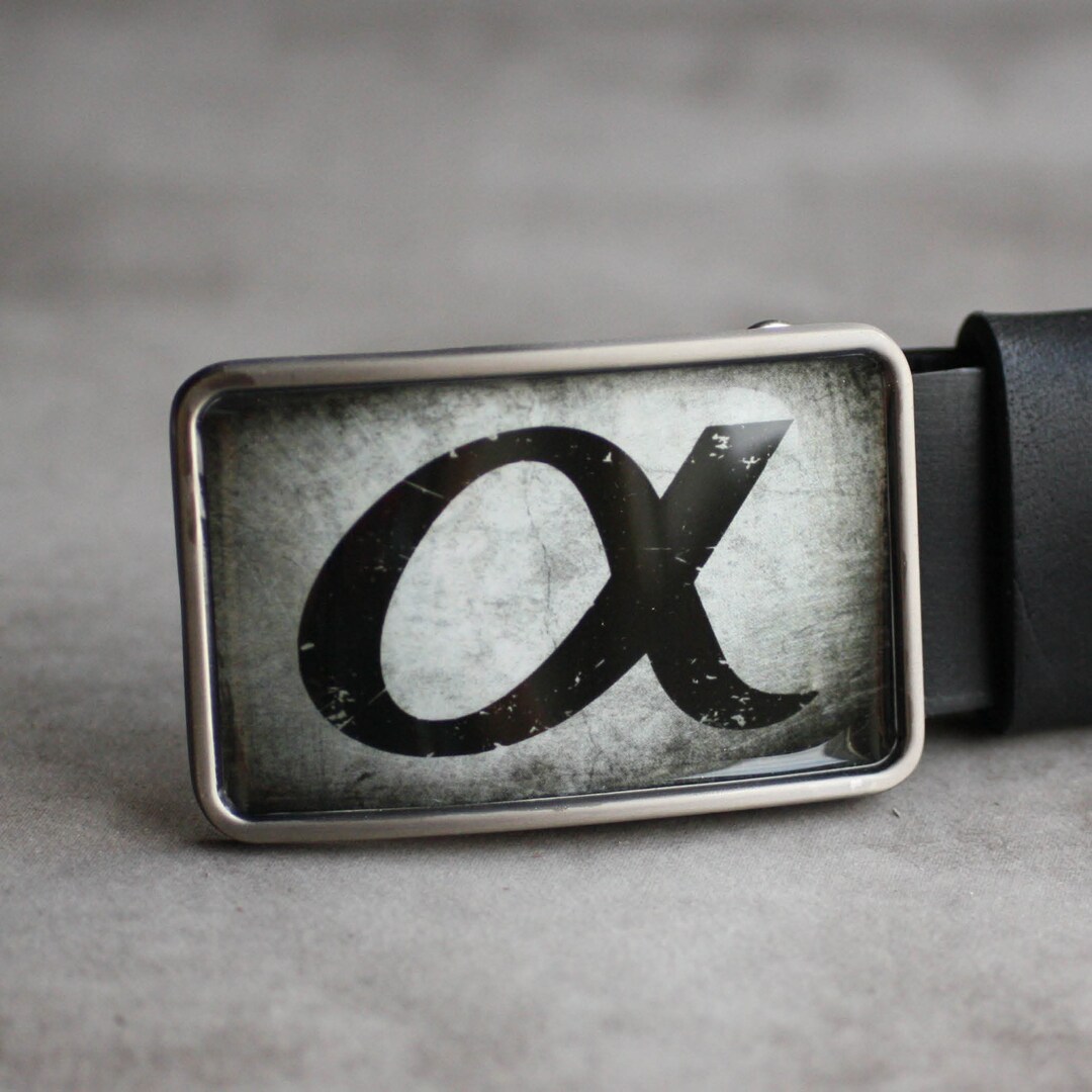 Alpha Belt Buckle Men's Belt Buckle Masculine Belt - Etsy