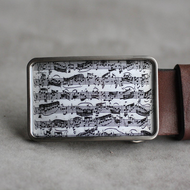 Music Belt Buckle Bach Manuscript Belt Buckle Sheet Music - Etsy
