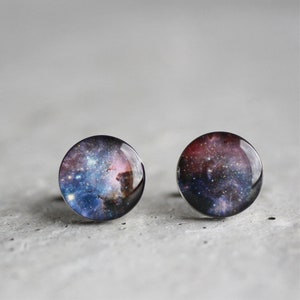 Space Cufflink, Stainless Steel Suff Link, Lilac Universe Cuff Link ...