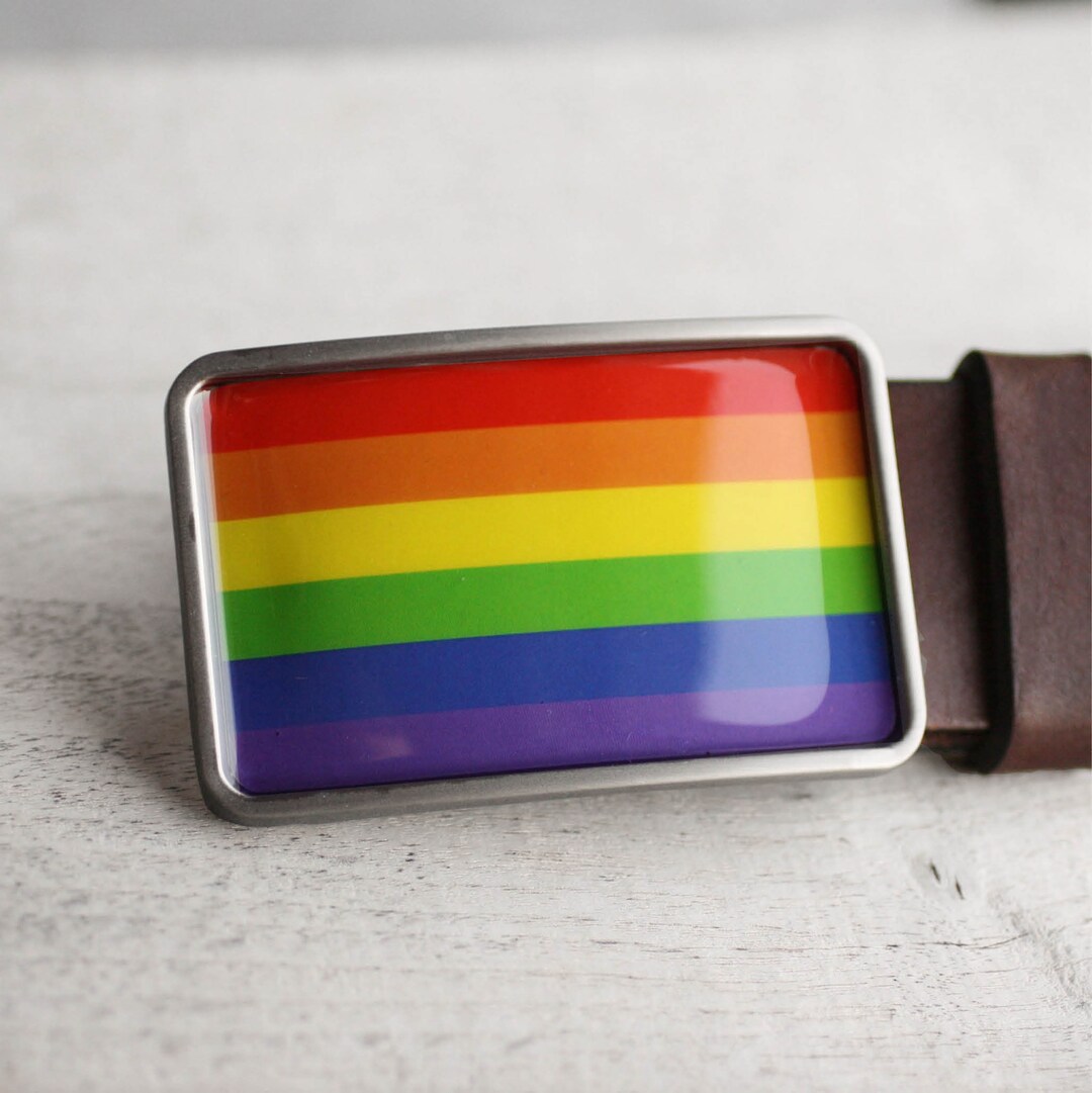 Rainbow Flag Belt Buckle, LGBTQ Pride Belt Buckle, Colorful Belt Buckle ...