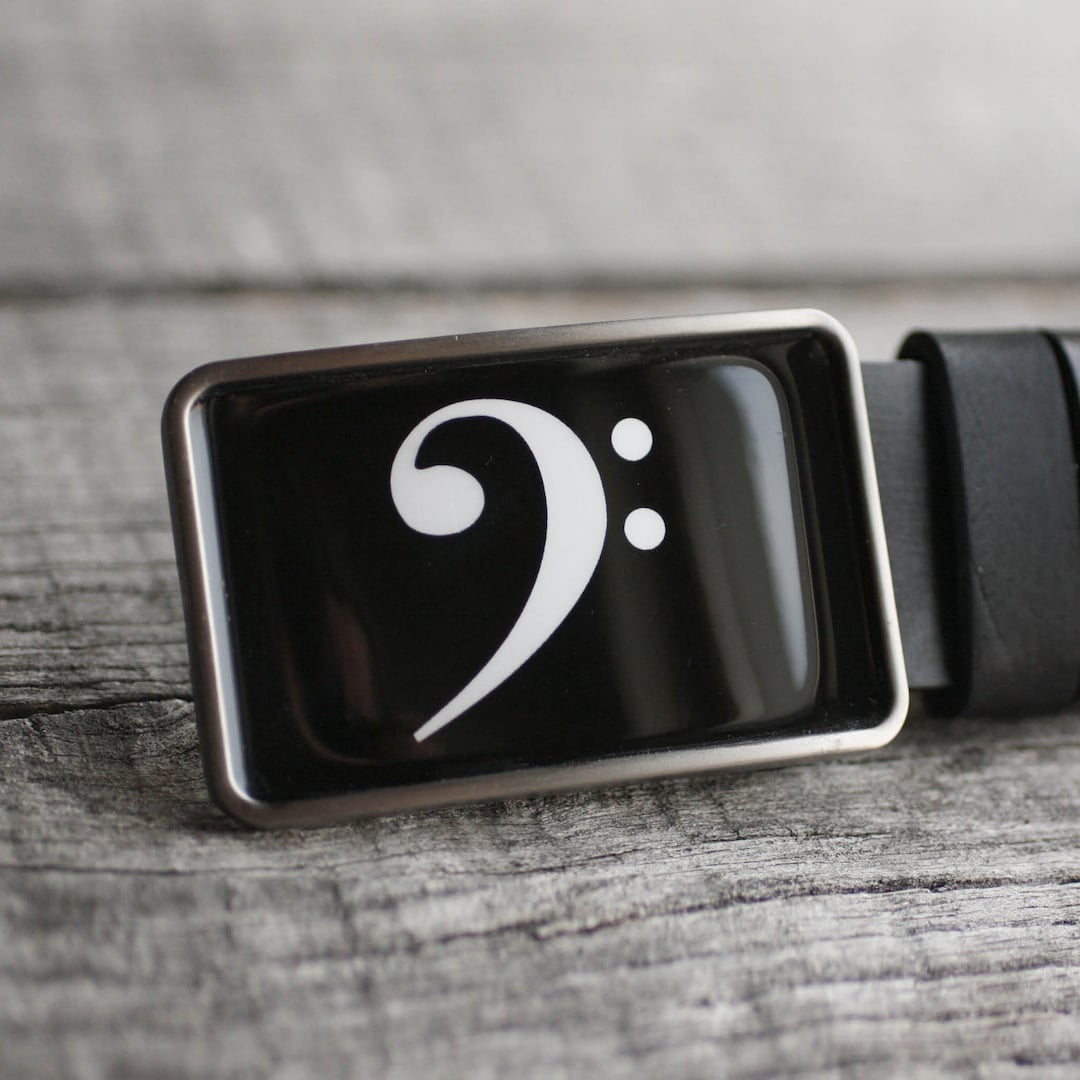 Bass Clef Belt Buckle Music Belt Buckle Musician Belt - Etsy
