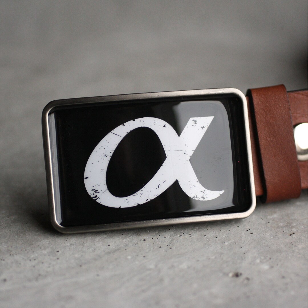 Alpha Belt Buckle, Men's Belt Buckle, Masculine Belt Buckle, Science ...