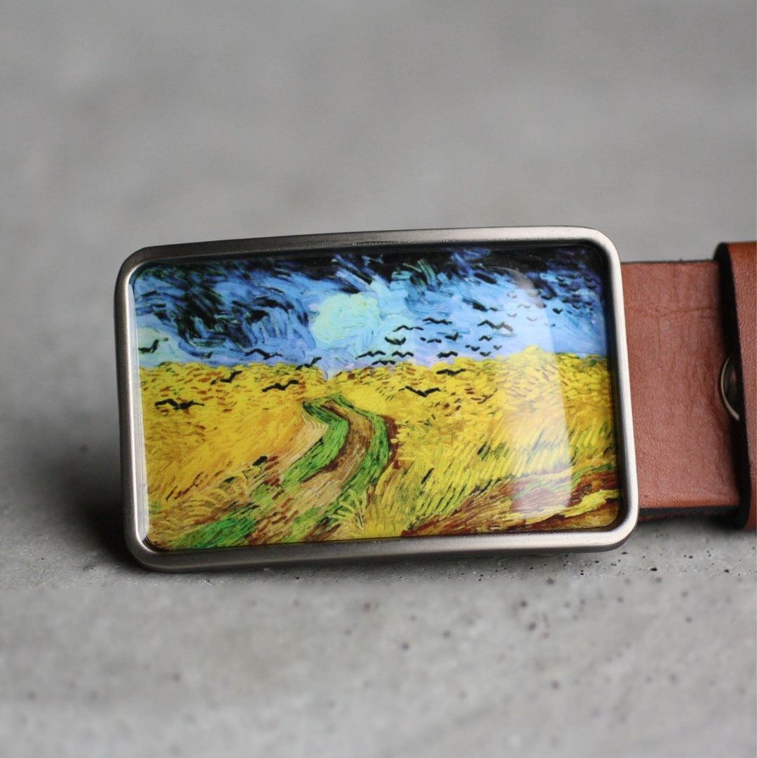 Art Belt Buckle, Van Gogh Belt Buckle, Wheat Field Belt Buckle, Fine ...