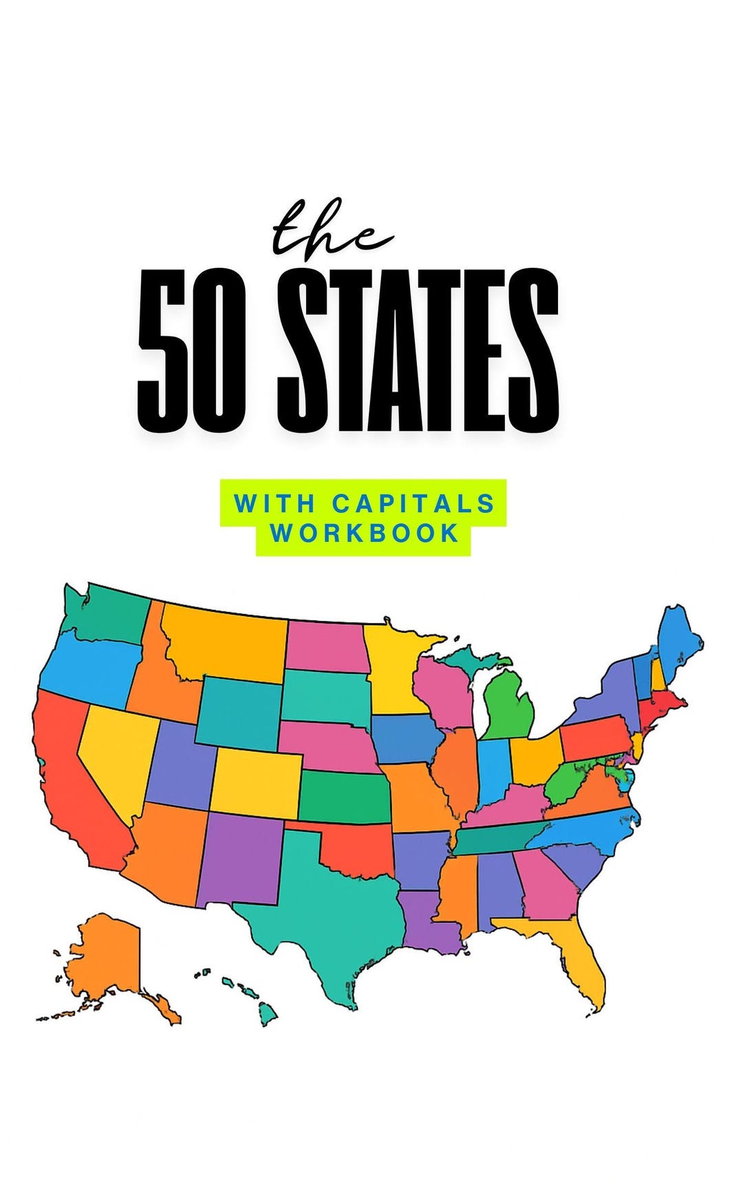 50 States and Capitals Workbook - Etsy