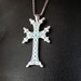 Mini Cross Silver Pendant in Baby Blue Enamel-mini Size - Etsy