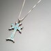 Mini Cross Silver Pendant in Baby Blue Enamel-mini Size - Etsy